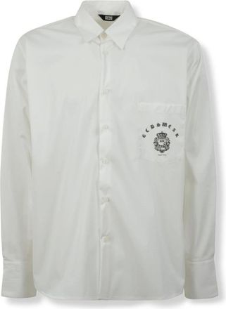 GCDS Gcds, Homme, Chemises, Blanc, Taille: ONE Size Chemise &agrave; col pointu