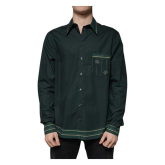 Dolce & Gabbana Martini Casual Shirt - - Shirts - Herren - Gr&uuml;n - L