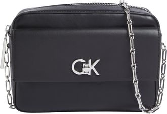 Calvin Klein Damen Crossbody Bag Tasche Re-Lock Pocket mit Drehverschluss, Schwarz (Black), Einheitsgröße