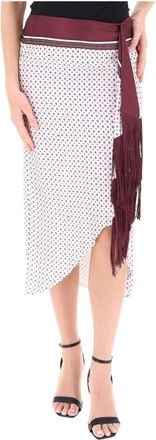 Pinko Pinko, Femme, Jupes, Blanc, Taille: 40 FR Jupe Midi