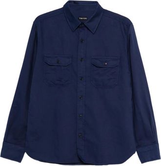 Tom Ford chest-pocket shirt - Blau