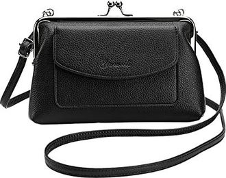 Generic Sac à Bandoulière Femmes Mode Téléphone Portable Grande Capacité Cuir PU Souple Sac à Main Léger Et Portable Sacoche Pour Travail Voy-age Quotidien (B