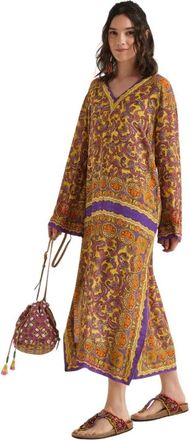 Maliparmi Maliparmi, Femme, Robes, Jaune, Taille: 46 FR Robe Paisley Coucher de Soleil