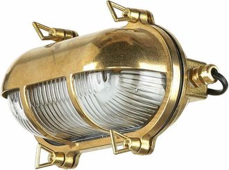 Licht-Erlebnisse Licht-erlebnisse - Außenlampe Messing IP64 Bullauge Maritim E27 Haus