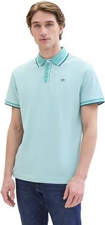 Tom Tailor 1040822 Polo, 35651-Meadow Teal Twotone, M Homme