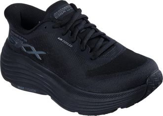 Skechers Damen Max Cushioning Endeavour Hallandale Sneaker, Black Textile/Black Trim, 38.5 EU