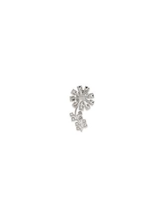 Self Portrait Crystal Flower Brooch - Silver