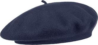 Barascon Beret avec Cachemire Basque (Taille Unique - Bleu Fonce)