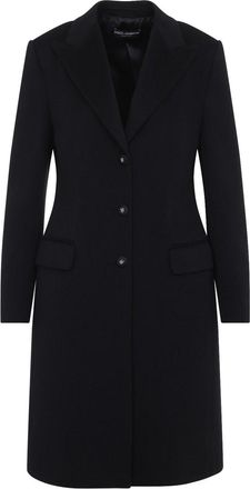 Dolce & Gabbana Knielanger Mantel - Schwarz