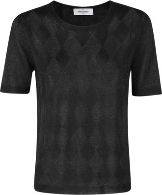 Gran Sasso Femme, Pulls, Noir, Taille: 40 FR Pull ras du cou