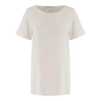 Allude Femme, Tops, Blanc, Taille: 36 FR T-shirt en soie stretch