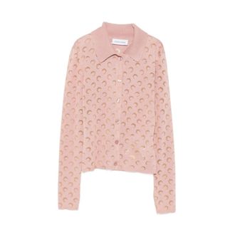 Marine Serre Moon Devore Shirt - - Knitwear - Damen - Rosa - XS