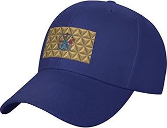 Generic Casquettes Sports Effet Polygonal du Drapeau du New Jersey Chapeau De Tennis Classic,L&eacute;g&egrave;re Casquette Baseball pour Et&eacute; Homme Camping