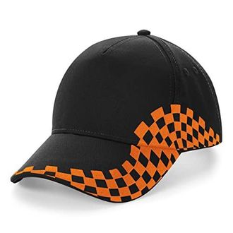 Beechfield Casquette Grand Prix B159, noir/orange, Taille Unique