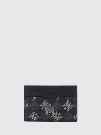 Amiri Porte-cartes Ma Quad en coton enduit avec motif monogramme int&eacute;gral