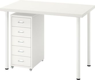 IKEA LINNMON/ADILS / HELMER Schreibtisch+Aufbewahrungskombi