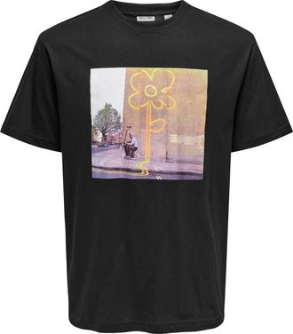Only & Sons Shirt Banksy Ss Rlx Tee Black Road