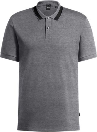 HUGO BOSS Poloshirt f&uuml;r Herren, Meliert, Regul&auml;r (Mittelgrau)