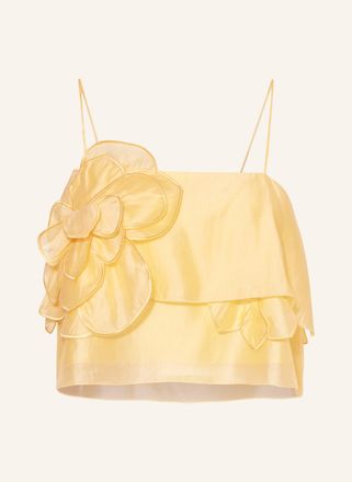 Mrs & Hugs Mrs & Hugs Cropped-Blusentop gelb