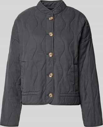 Jake*s Casual Steppjacke aus Lyocell-Baumwoll-Mix mit Stehkragen