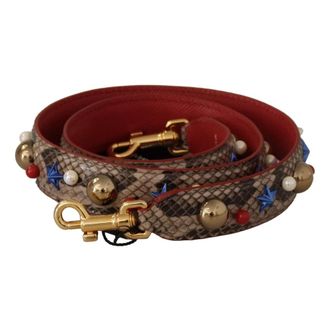 Dolce & Gabbana Pythonleder Nieten Schulterriemen - - Bags - Damen - Braun - ONE SIZE