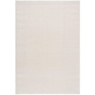 Tara Tara - Tapis de Salon Uni Motifs Relief Lignes (Blanc - 160x230cm)