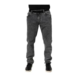 Dolce & Gabbana Slim Fit Baumwoll-Denim-Hosen Jeans - - Jeans - Herren - Grau - 3XL