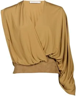 CHRISTOPHER ESBER Top Contour asym&eacute;trique en cuir
