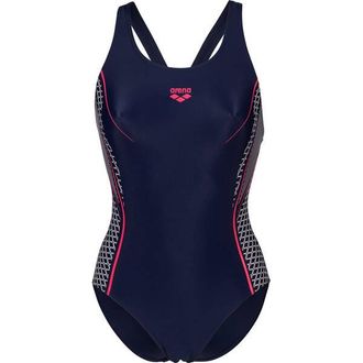 Arena Damen Schwimmanzug WOMENS SWIMSUIT V BACK GRAPHIC EMS