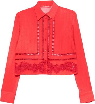 Ermanno Scervino Femme, Blouses et Chemises, Rouge, Taille: 36 FR Chemises