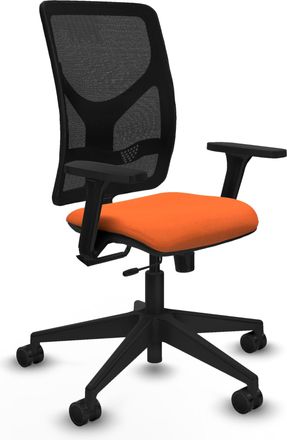 Piqueras y Crespo Computerstuhl mit 3D-Armen, h&ouml;henverstellbare Lendenwirbelst&uuml;tze, ausgestattet mit Synchron/Traslack und Schneideschaum, mit 65 mm Nylon-Rollen, Schwa