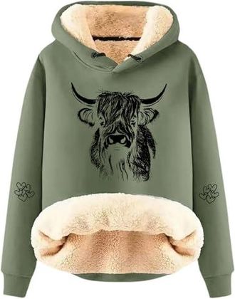 Generic Vestes dhiver pour femmes en laine &eacute;paisse chaude couleur unie laine dagneau sweat &agrave; capuche 2026, vert clair, 5XL