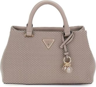Guess Femme, Sacs, Beige, Taille: ONE Size Phaedra Woven Small Satchel