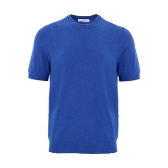 Gran Sasso Homme, Pulls, Bleu, Taille: 2XL Maglia Mezza Manica Effetto Tricots