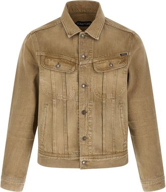 Tom Ford Homme, Vestes, Beige, Taille: M Icon Denim Jacket