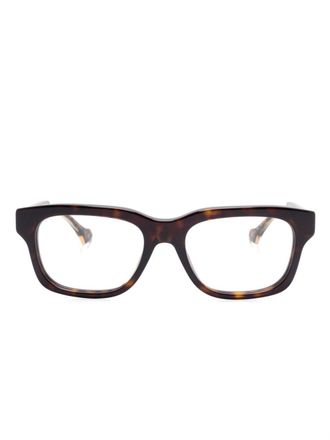 Gucci lunettes de vue rectangulaires - Marron