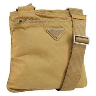 Prada Pre-owned Nylon Umh&auml;ngetasche - - Pre-owned - Damen - Beige - ONE SIZE