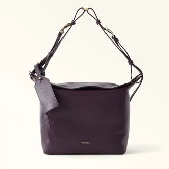 Furla Ginevra Schultertasche M Winter Bloom Violett Varenne-kalbsleder Damen