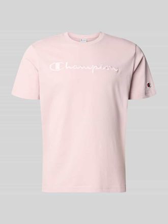 Champion T-Shirt mit Label-Stitching mit Rundhalsausschnitt