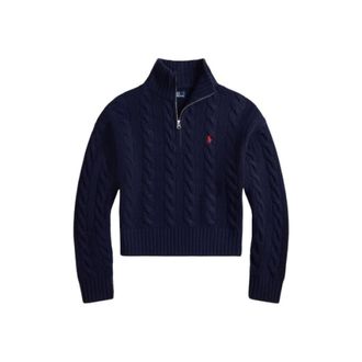 Polo Ralph Lauren Femme, Pulls, Bleu, Taille: 40 FR Pull col camionneur demi zip