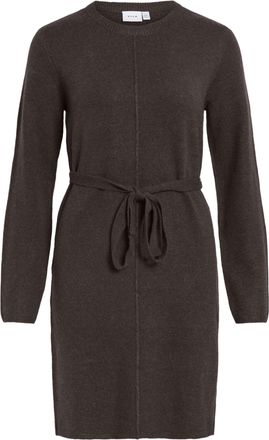 Vila Viliga L/S O-Neck Belted Knit Dress-Noos