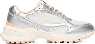 Calvin Klein Sneakers Calvin Klein Hike Runner Lace Up Mesh Mix Met YW0YW02063 Silberfarben