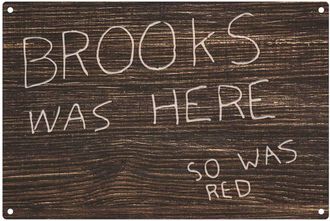 IUBBKI Froy Personalized Brooks was Here Custom Name Style Wall Tin Sign Retro Eisen Poster Malschild Metallblech Vintage Personalisierte Kunst Kreativit&auml;t D