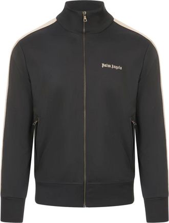 Palm Angels Homme, Sweatshirts et sweats &agrave; capuche, Gris, Taille: S Classic Logo Track Top
