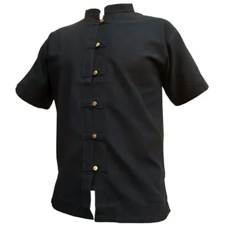 Panasiam Hemd RZI-01, Schwarz, XXXL, Kurzarm