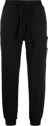 Stone Island Homme, Pantalons, Noir, Taille: XL Pantalon de surv&ecirc;tement &agrave; cordon de serrage et patch logo
