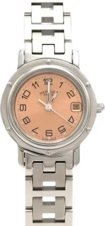 Herm&egrave;s Montre vintage Pre-owned - Femme - Pre-owned - Rose - Taille: ONE Size