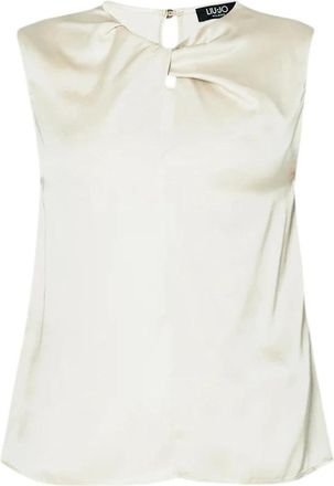 Liu Jo Femme, Tops, Blanc, Taille: 38 FR Top en satin