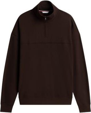 Tommy Hilfiger Sweat &agrave; col montant en coton m&eacute;lang&eacute;