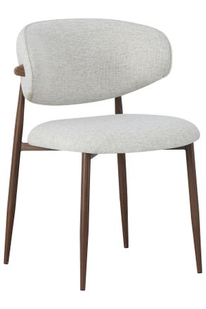 Novel Stuhl, Beige, Walnuss, Metall, Textil, Rundrohr, 53x79x58 cm, Esszimmer, St&uuml;hle, Esszimmerst&uuml;hle